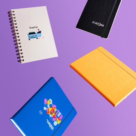 our past work image. box with a notebooks