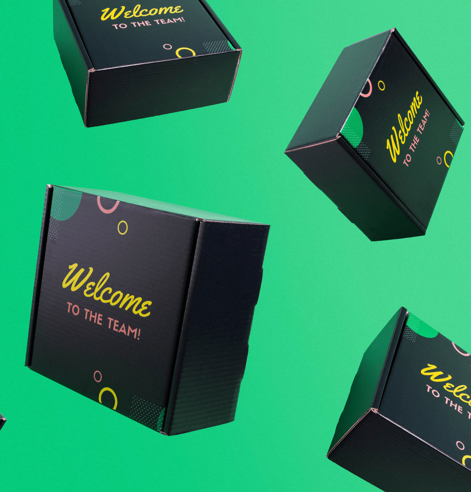 our past work image. black boxes